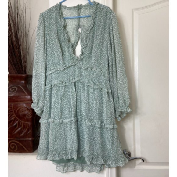 Dresses | Nwot Elegant Dress Spring Summer Backless Chiffon Gathered ...